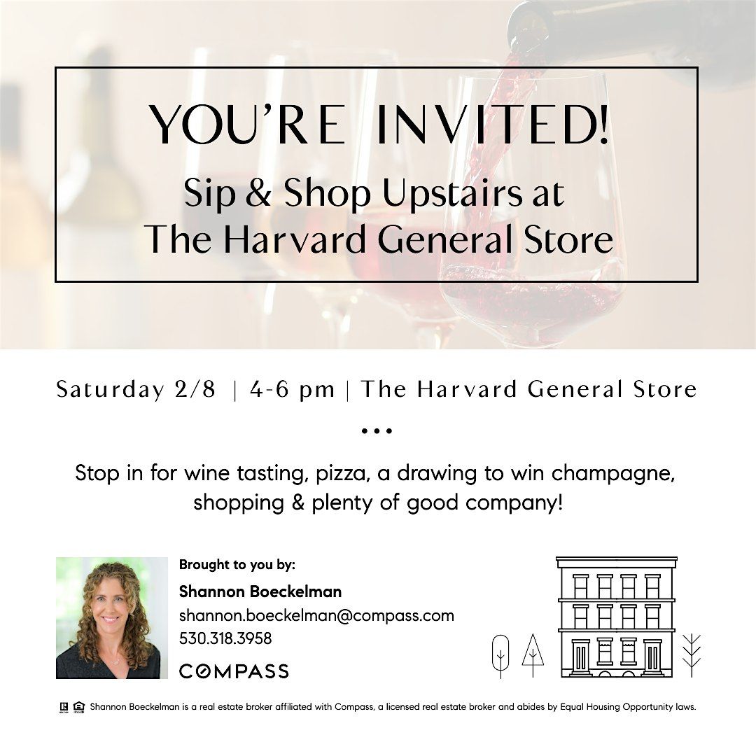 Sip & Shop Upstairs @The Harvard General Store, Harvard General Store ...