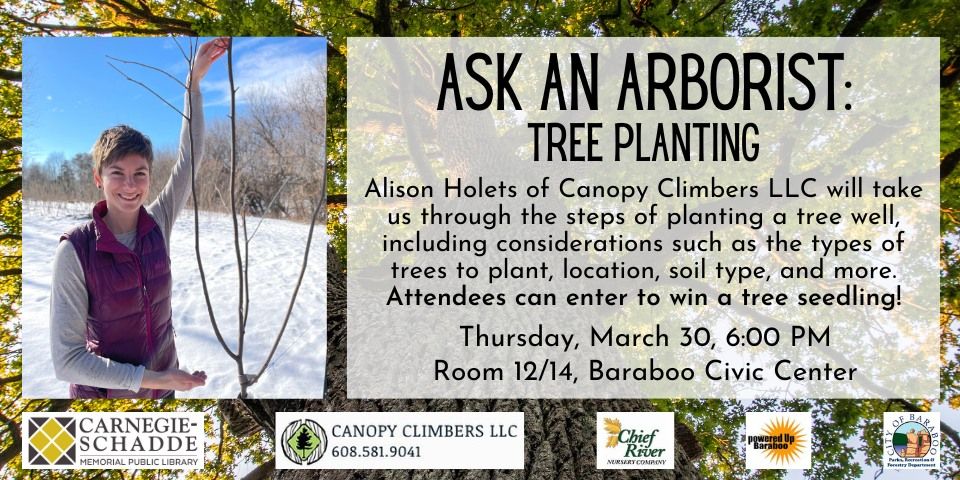 Ask An Arborist Tree Planting Baraboo Civic Center 30 March 2023