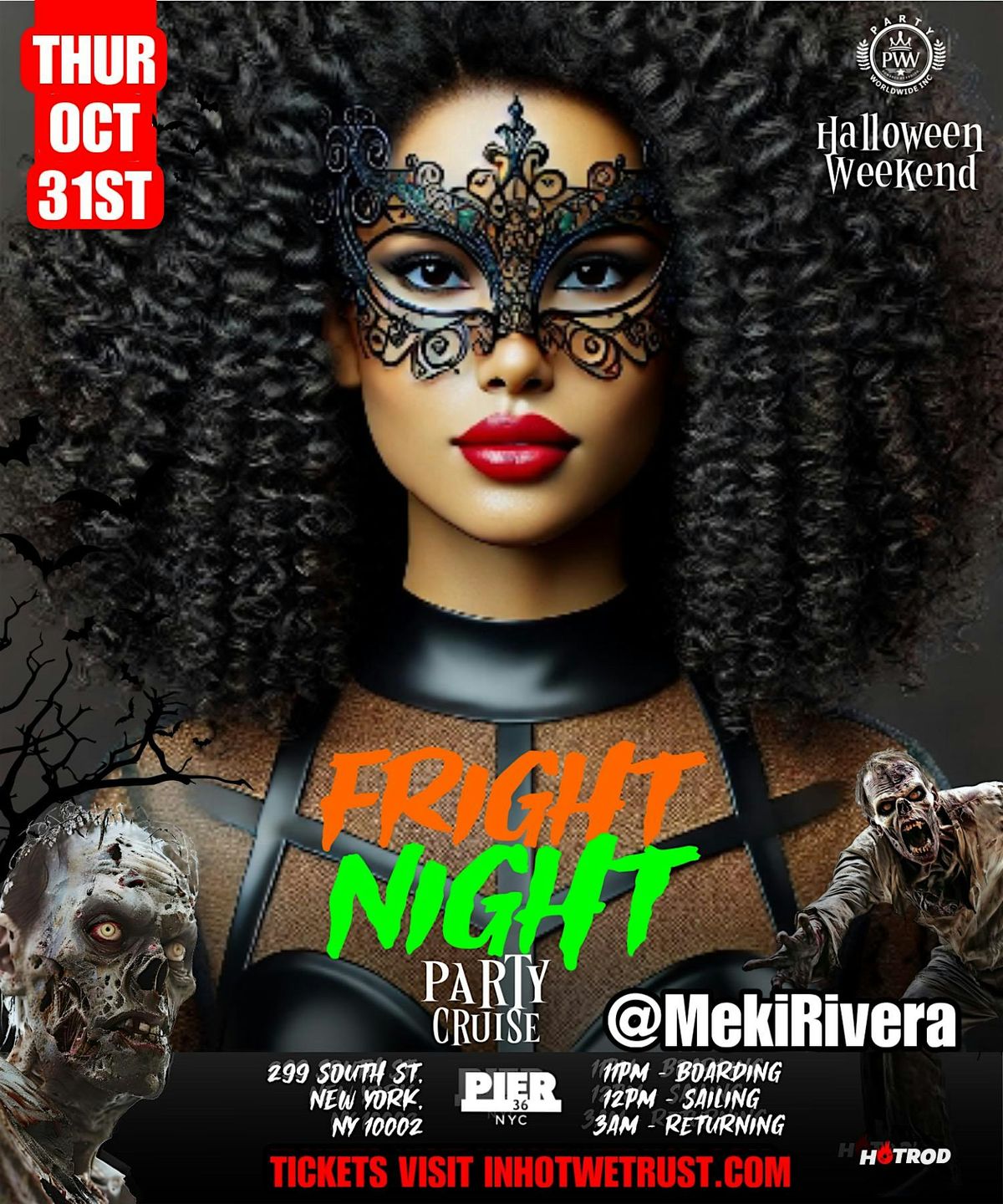 Halloween Fright Night Cruise New York City, Pier 36 NYC, New York, 31 ...