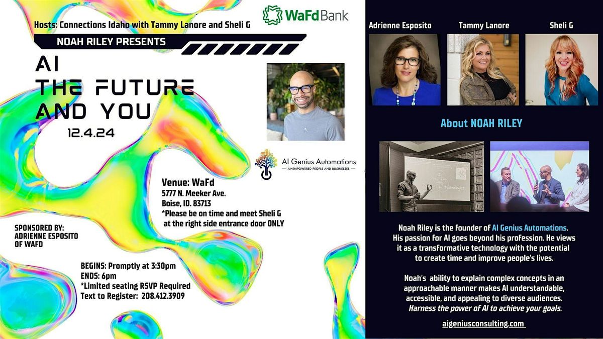 Jan 7th! "AI + The Future + You" with Noah Riley of AI Genius ...