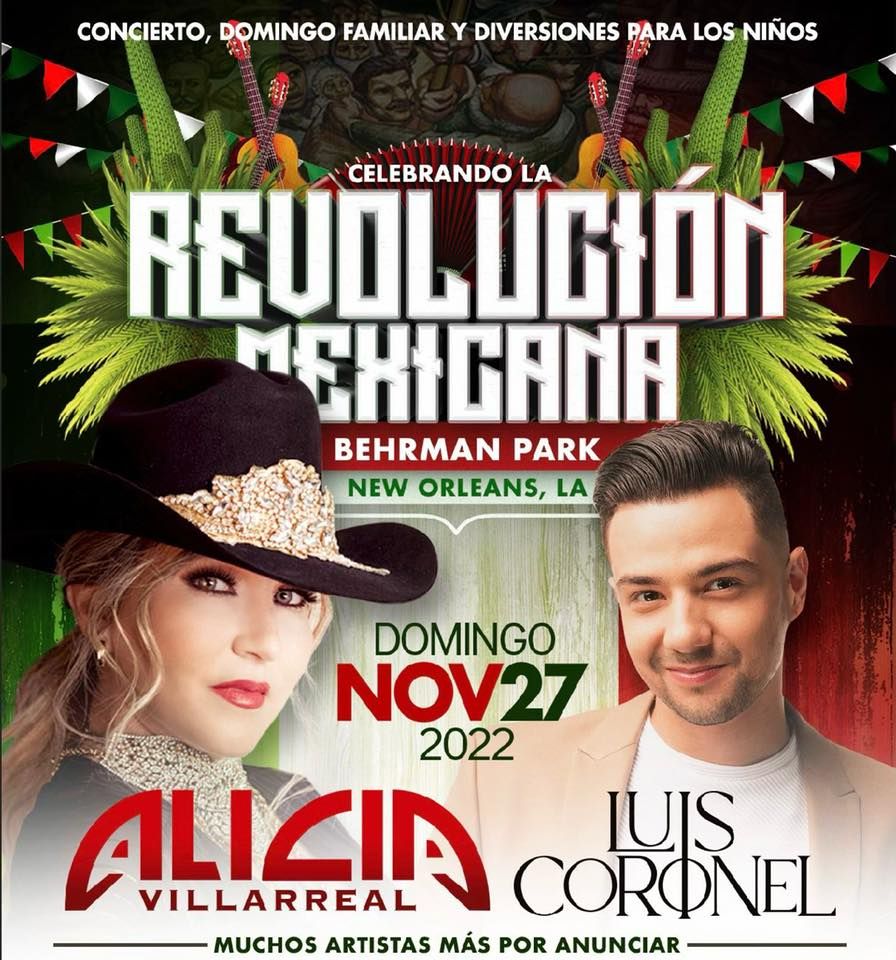 Alicia Villarreal y Luis Coronel, Behrman Stadium, New Orleans, 27 ...