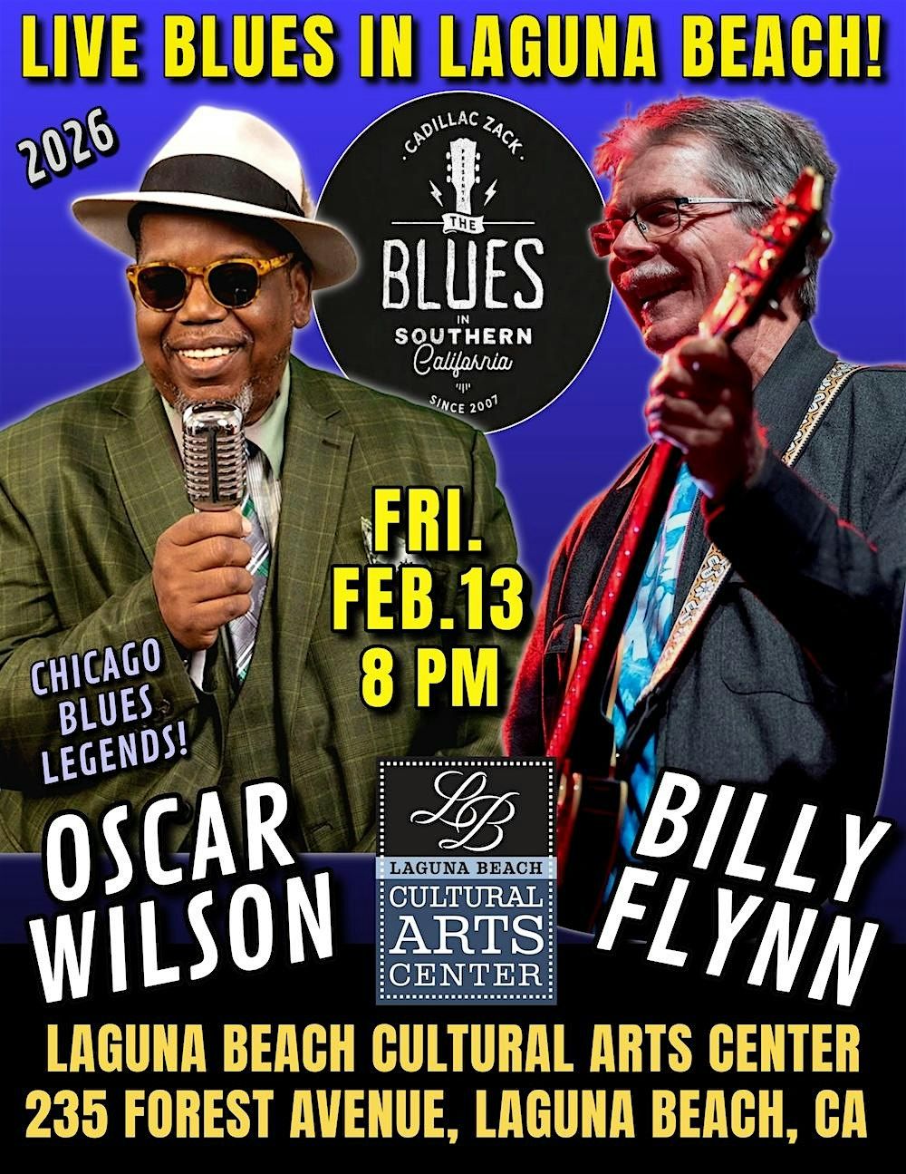 BILLY FLYNN & OSCAR WILSON BAND - Chicago Blues Legends - in Laguna ...