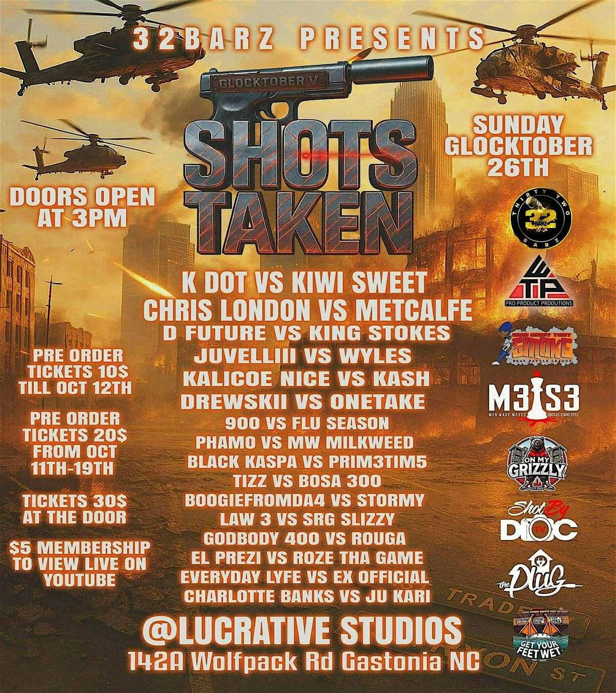 GLOCKTOBER V: SHOTS TAKEN, 142a Wolfpack Rd, Gastonia, 26 October 2025