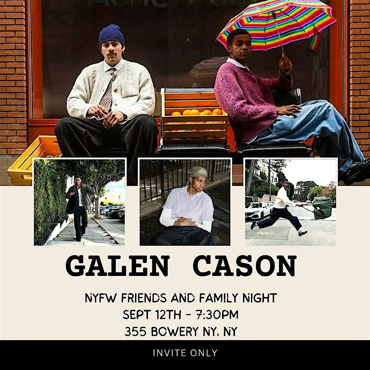 Galen Cason Pop Up NYFW, 355 Bowery, New York, 13 September to 14 September