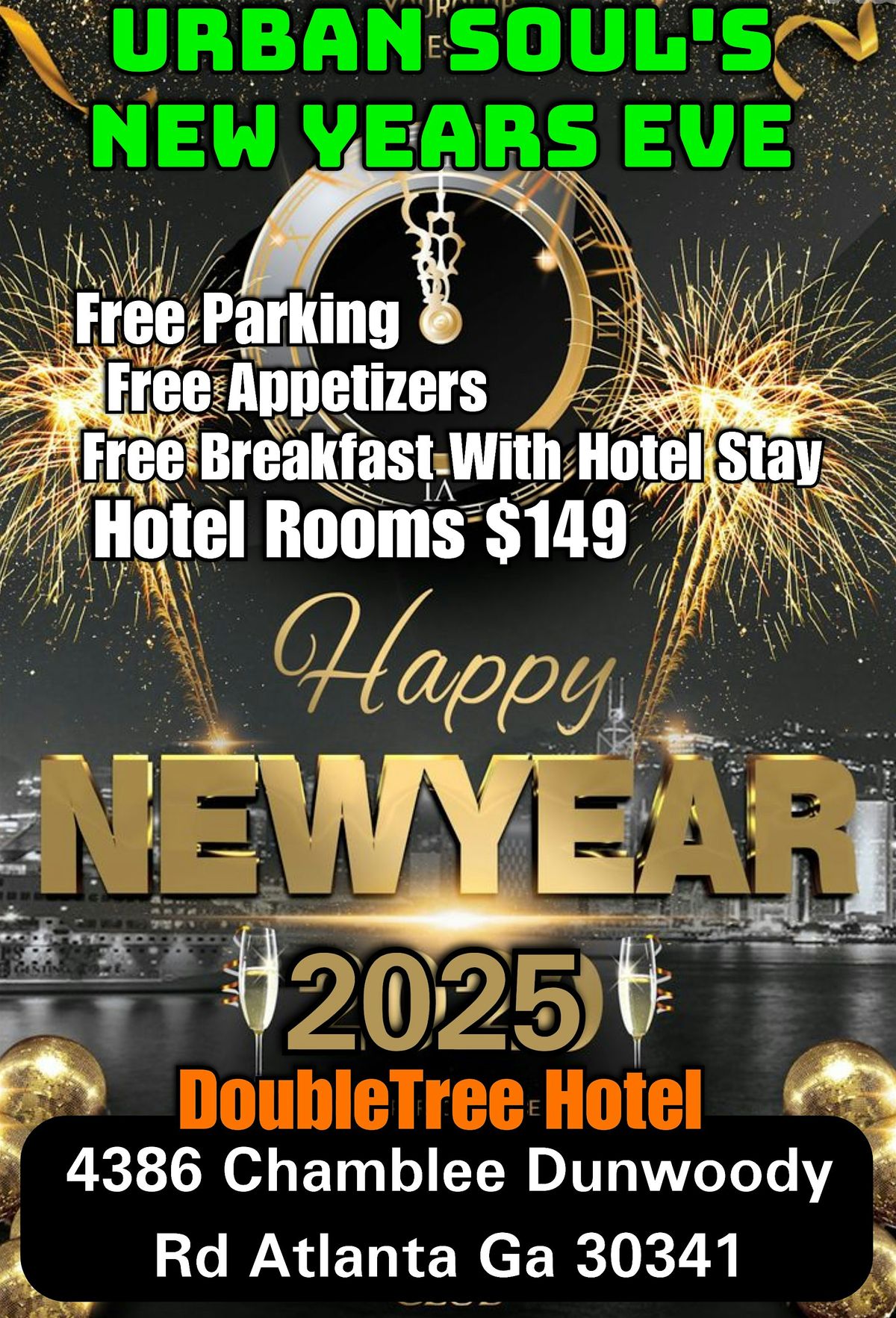 Urban Souls New Years Eve Party 2024-2025, DoubleTree by Hilton Atlanta ...