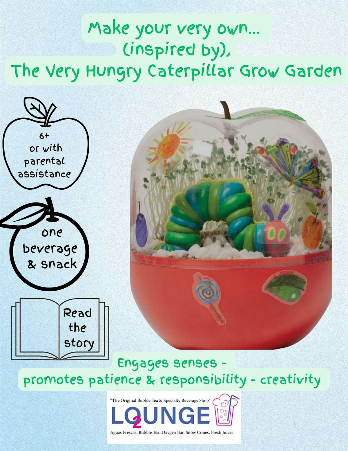 “The Very Hungry Caterpillar” Grow Kit, O2 Lounge, Lake Geneva, 8 June 2025