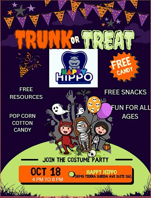 HAPPY HIPPO TRUNK OR TREAT, Happy Hippo Children's Dental ...
