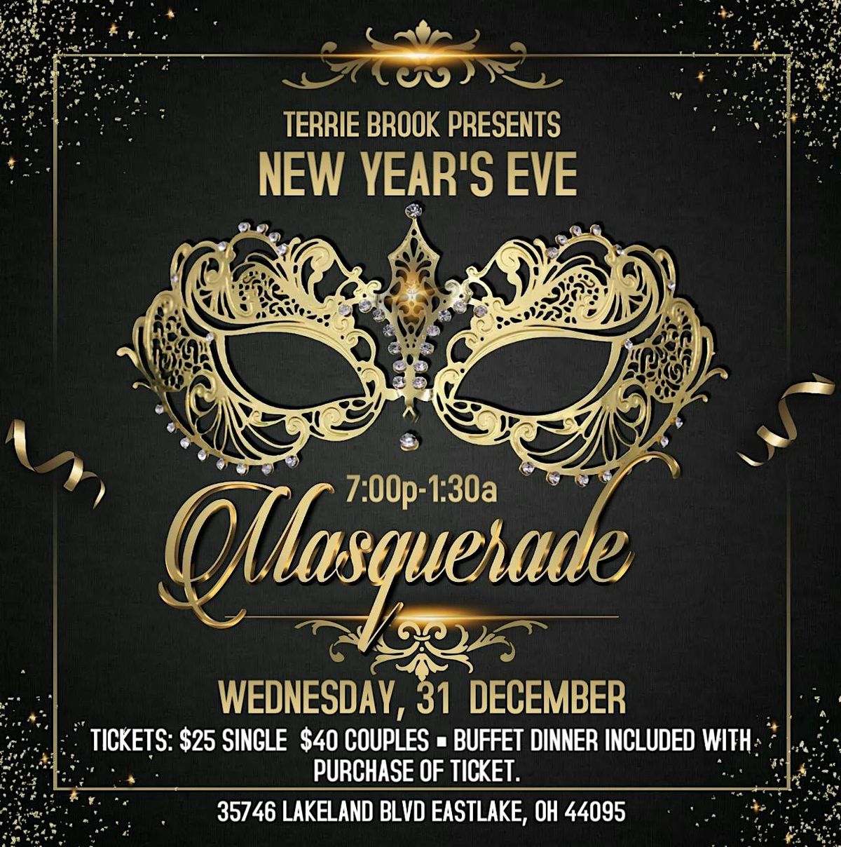 2026 New Year Masquerade, 35746 Lakeland Blvd, Eastlake, 31 December 2025