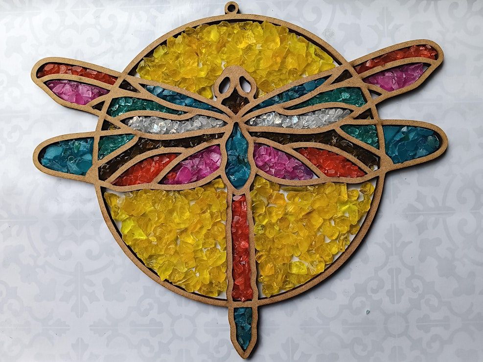 Crushed Glass Resin Pour Party - Wayland, Curley Cone, Wayland, 18 ...