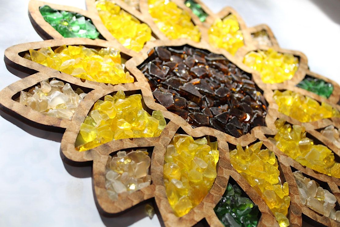 Crushed Glass Resin Pour Party - Wayland, Curley Cone, Wayland, 18 ...