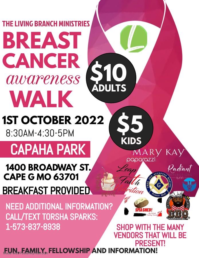 Pink up Together Breast Cancer Walk!, 1400 Broadway, Cape Girardeau, MO ...