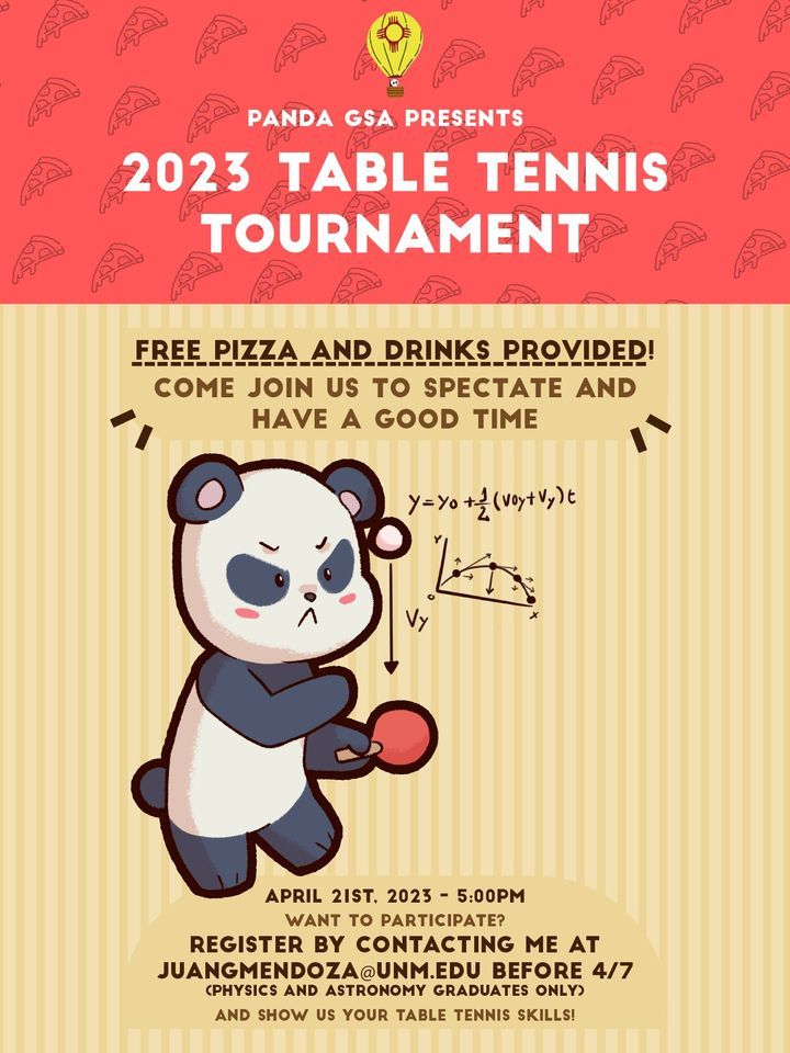 GSA 2023 Table Tennis Tournament, University of New Mexico - Department ...