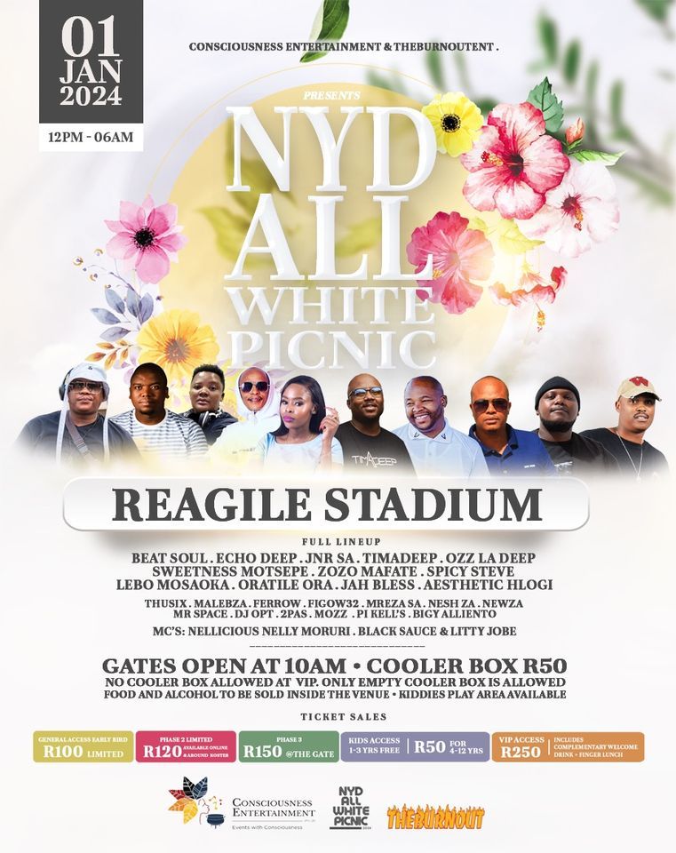NYD ALL WHITE PIC NIC 2024, Reagile Location (K5), Rustenburg, 1 ...