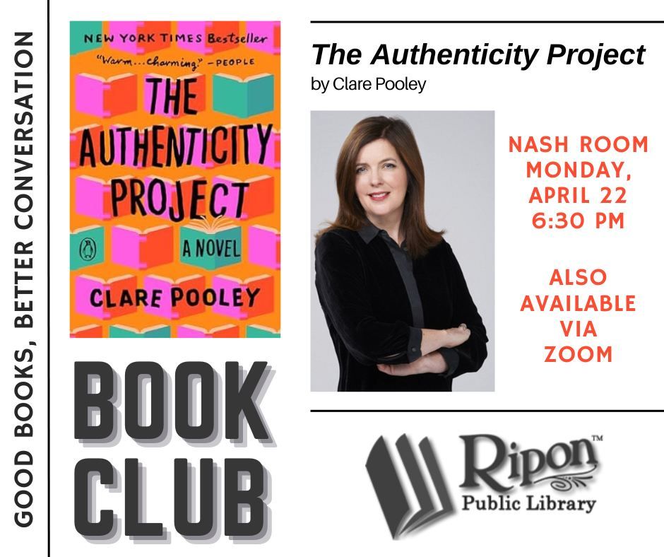 Book Club: The Authenticity Project by Clare Pooley , 120 Jefferson St ...