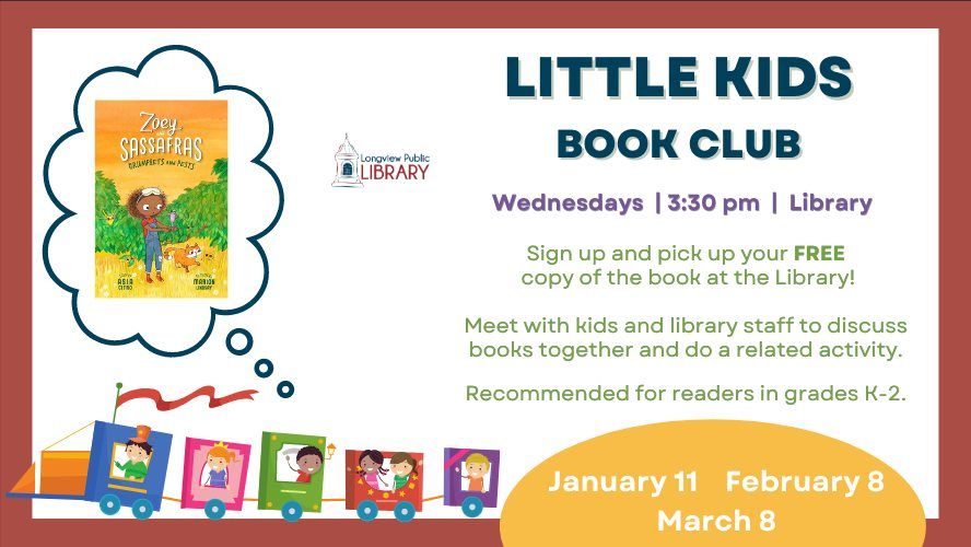 Little Kids Book Club, Longview Public Library, 8 March 2023