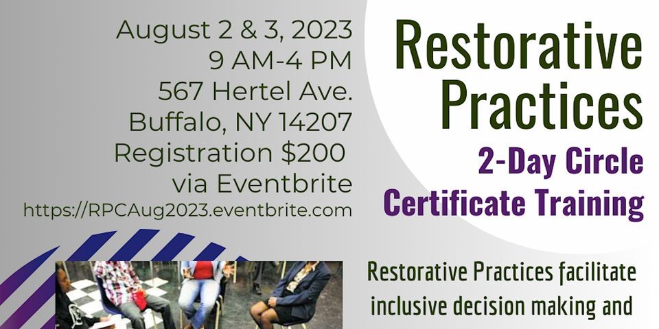 2-Day Restorative Practices Circle Certificate Training (Aug 2023), 567 ...