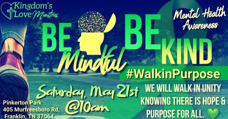 Mental Health Awareness Walk, Pinkerton Park, Franklin, 21 May 2022