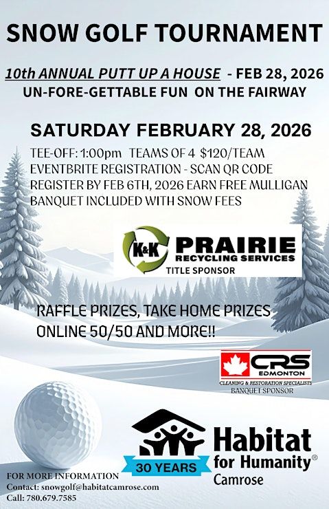Habitat for Humanity 10th Annual Snow Golf Tournament, Camrose ReStore ...