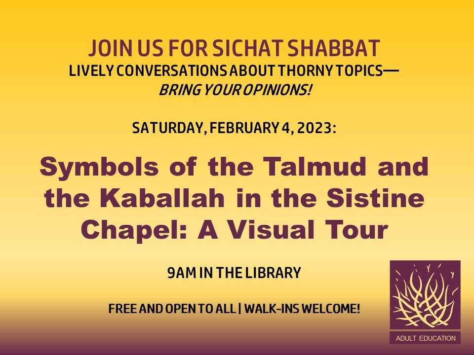 Sichat Shabbat - Symbols of the Talmud & Kaballah in the Sistine Chapel ...