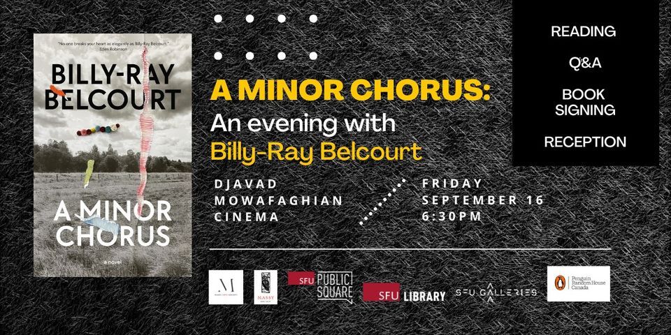 An Evening With Billy-Ray Belcourt, Goldcorp Centre for the Arts ...