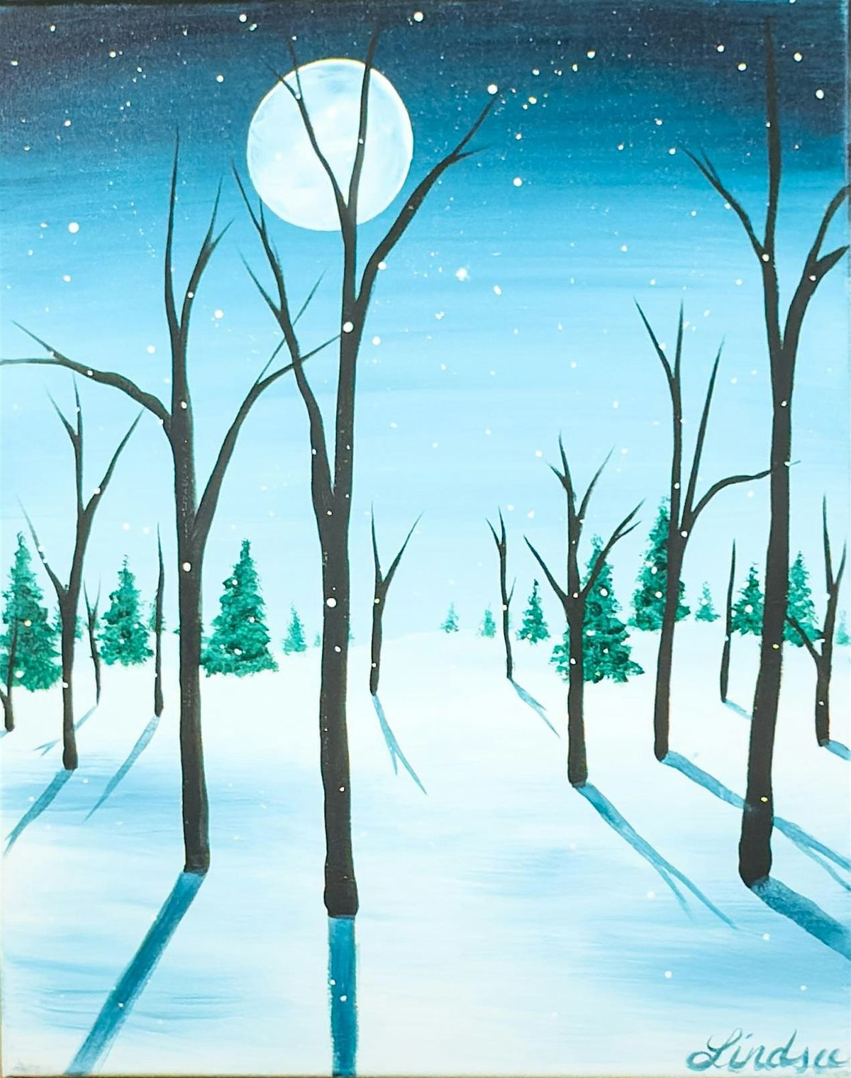 Perrysburg Paint and Sip Party - Winter Moon Trees, CJs On Third ...