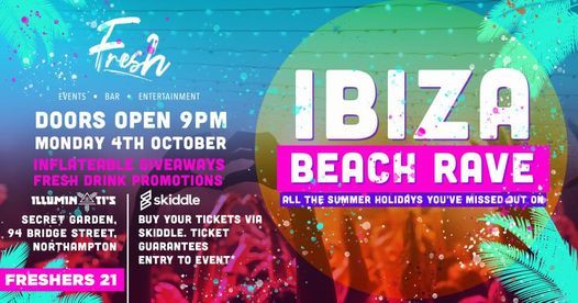 Ibiza Beach Rave, Illuminati’s Northampton, 4 October 2021
