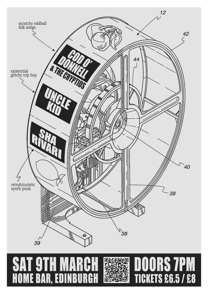 Cod ODonnell & The Cryptids//Uncle Kid//Sha Rivari @Home Bar, Edinburgh ...