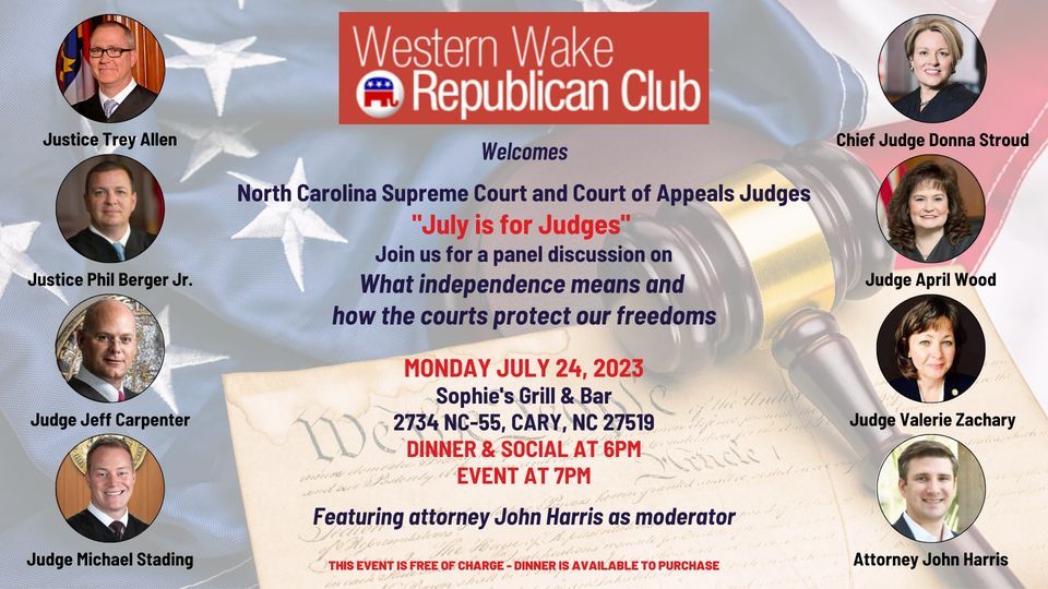 Western Wake Republican Club Meeting, Sophie’s Grill and Bar, Cary, 24 ...