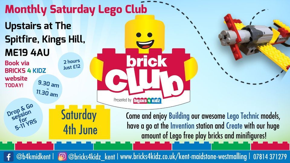 Brick Club Saturday Morning Lego Building - June Session, The Spitfire ...