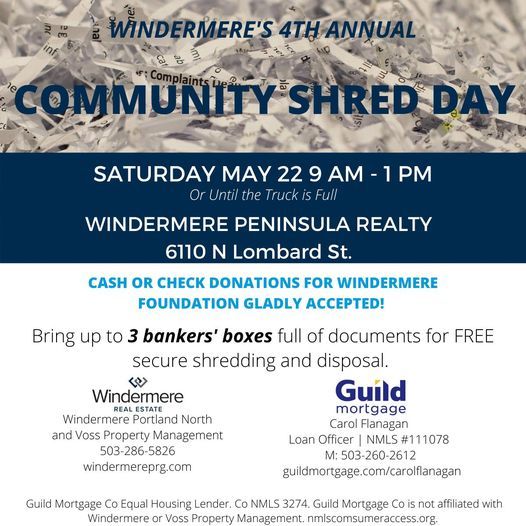 Free Community Shred Day!, 6110 N Lombard St, Portland, OR 97203-4122 ...