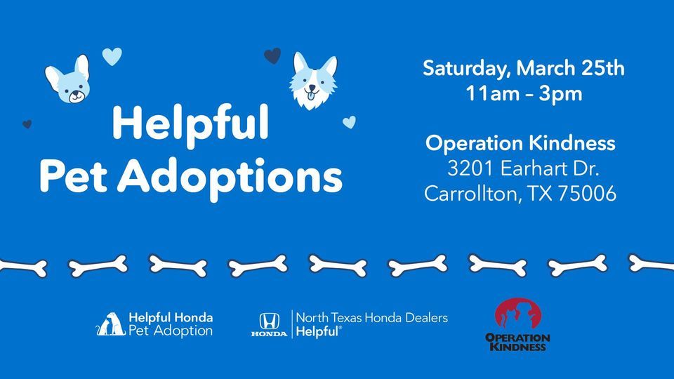Helpful Honda Pet Adoption x Operation Kindness, Operation Kindness ...