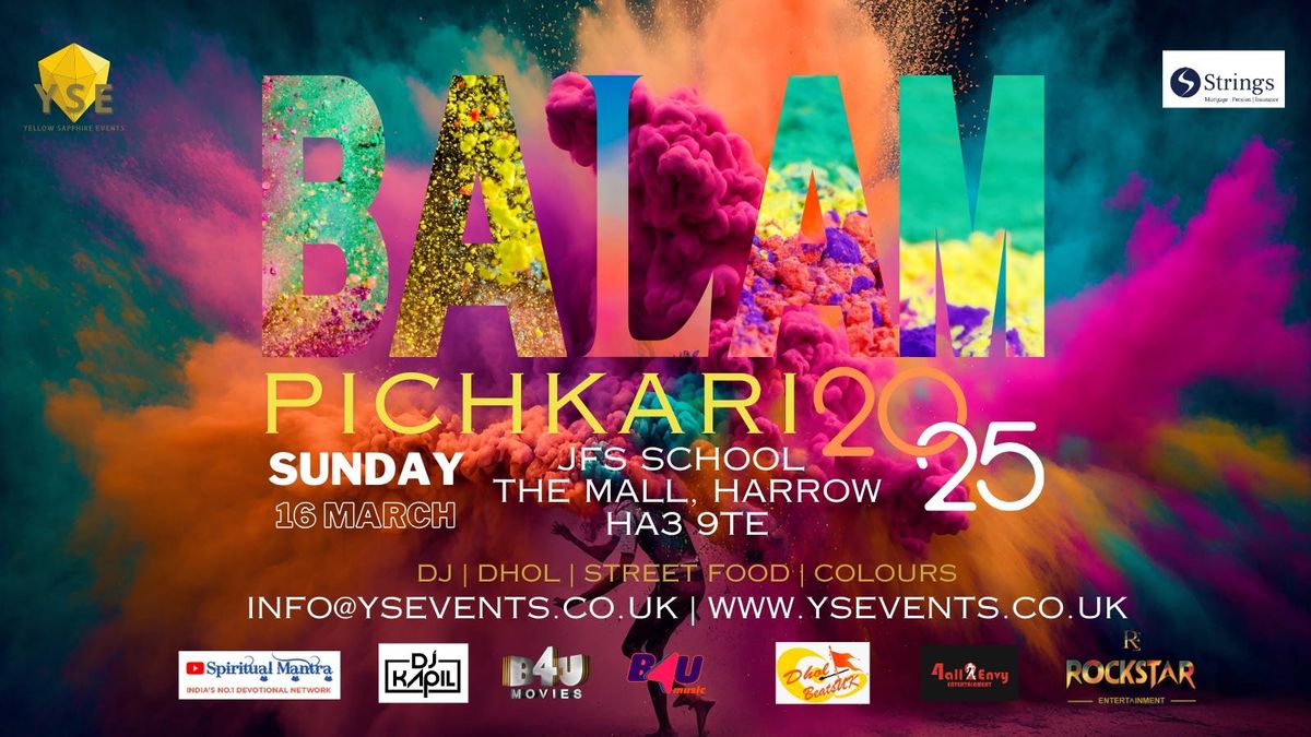 Balam Pichkari 2025 - The Ultimate Holi, Festival of Colors, JFS School ...