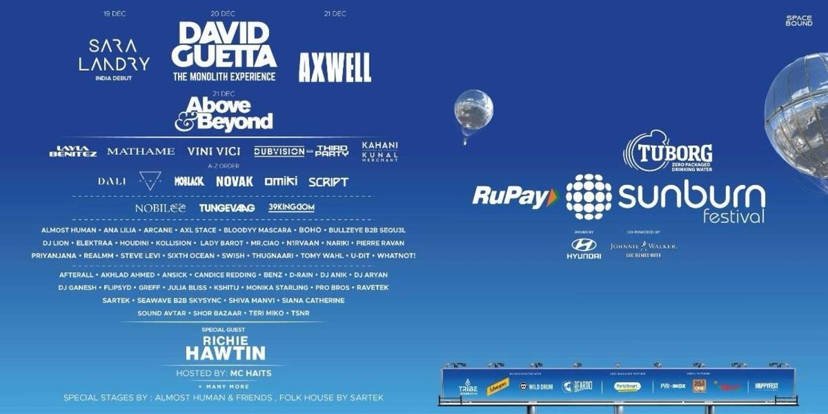 Sunburn Festival 2025, Infinity Bay: Sewri, Mumbai, 19 December to 20 ...