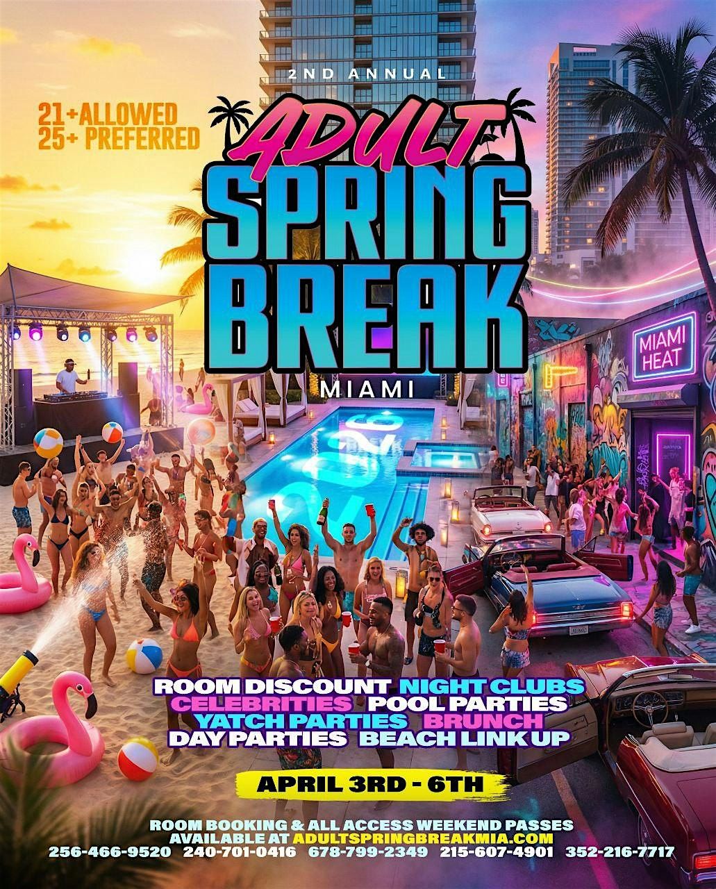 Adult Spring Break 2026, Miami Beach, 3 April to 6 April