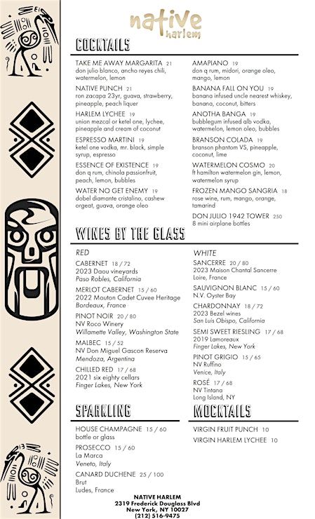 Afro-Caribbean Dreams: Bottomless Brunch & Day Party, Native Harlem ...