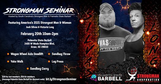 Strongman Seminar with Americas Strongest Man (Josh Silvas) and Woman ...