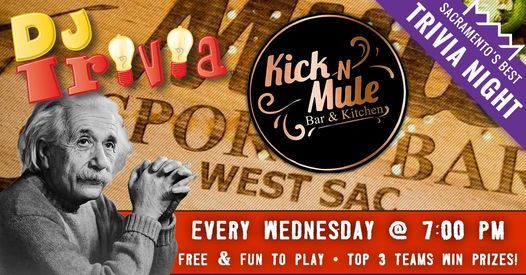 DJ Trivia at Kick N Mule (West Sac), Kick N Mule Sacramento, 17 March 2021