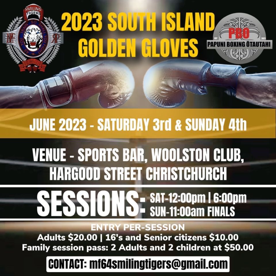 2023 South Island Golden Gloves, Woolston Club Inc., Christchurch, 3 ...
