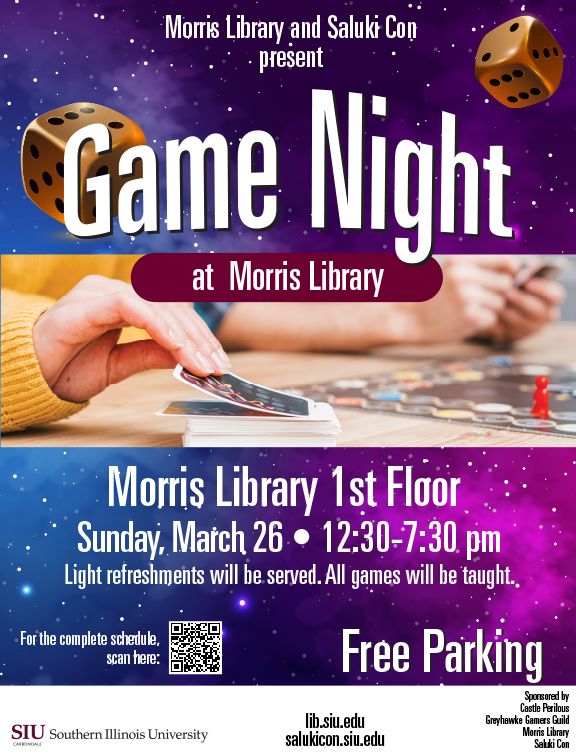 Game Night at Morris Library, Morris Library, Carbondale, 26 March 2023