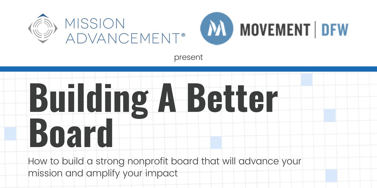 Building a Better Board, The Hope Center, Plano, 22 September 2021