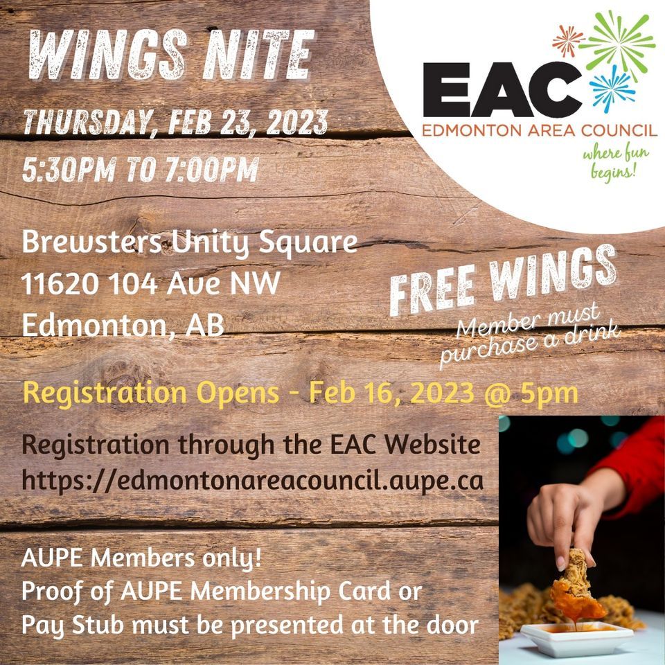 Wings Nite, Brewsters Brewing Company & Restaurant - Unity Square ...