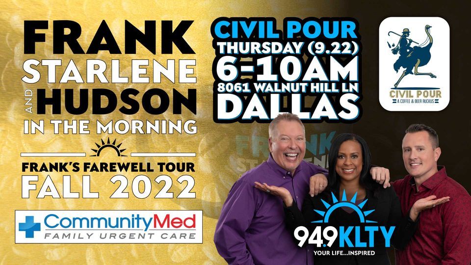 Franks Farewell Coffee Tour at Civil Pour (Dallas), Civil Pour, Dallas ...
