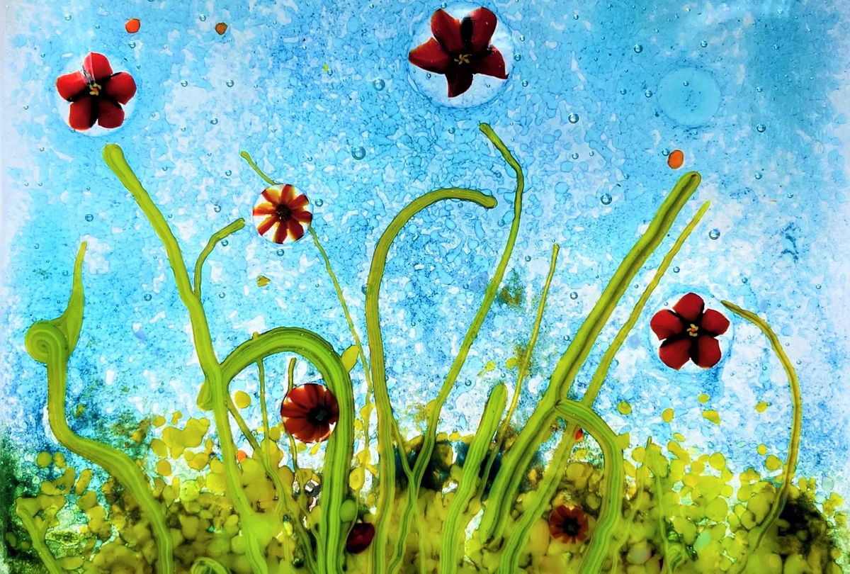 Flowers in Fused Glass, Contempo Art Glass Gallery and Studio ...