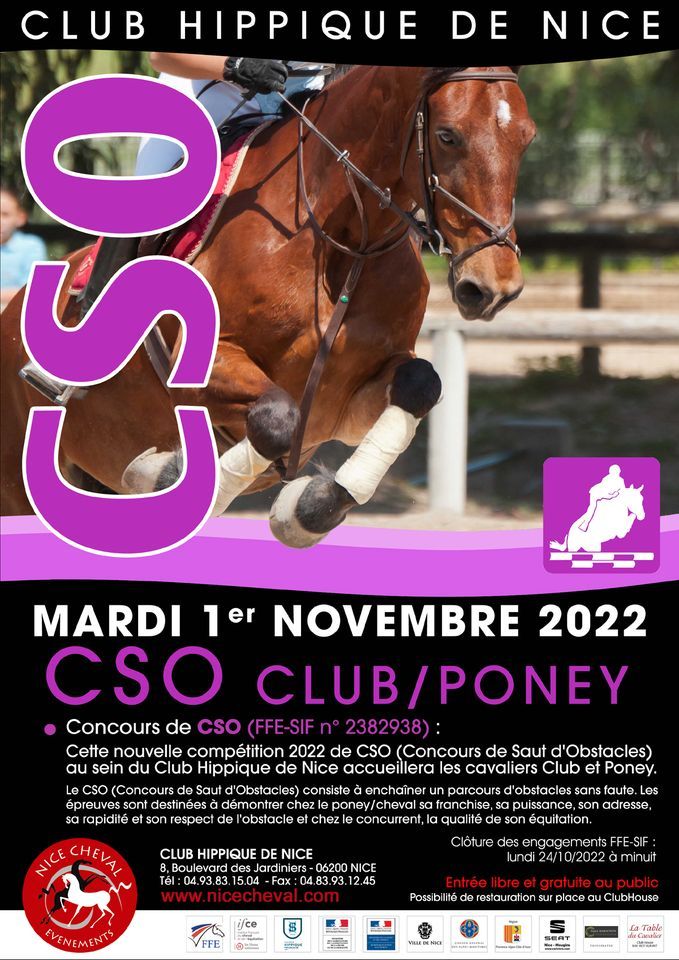 Concours CSO (Saut dObstacles) Club / Poney, Club Hippique de Nice, 1 ...