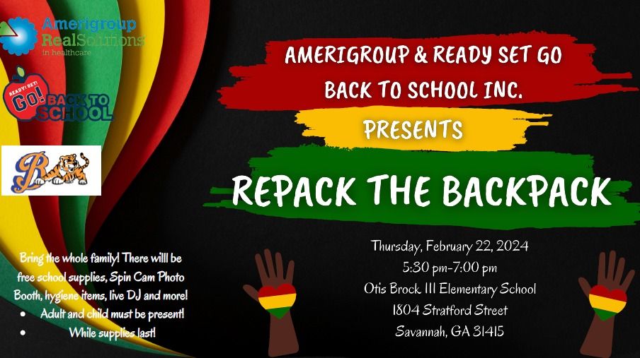 GA Medicaid | Repack the Backpack, Otis J Brock III Elementary ...