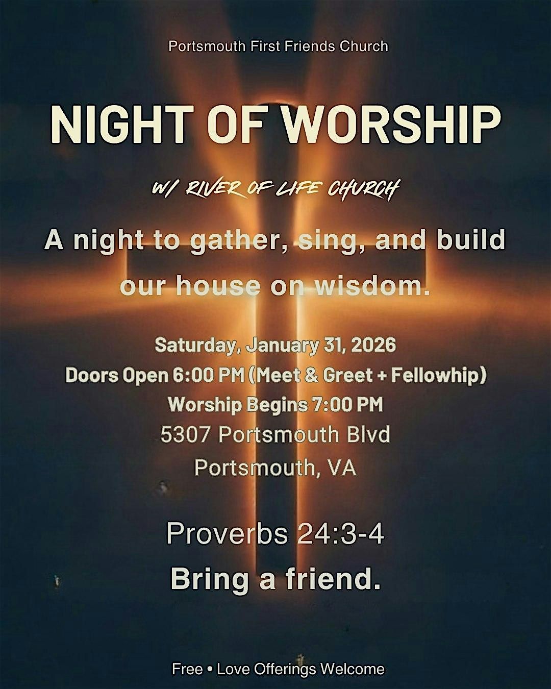 Night of Worship at Portsmouth First Friends Church, Portsmouth First ...