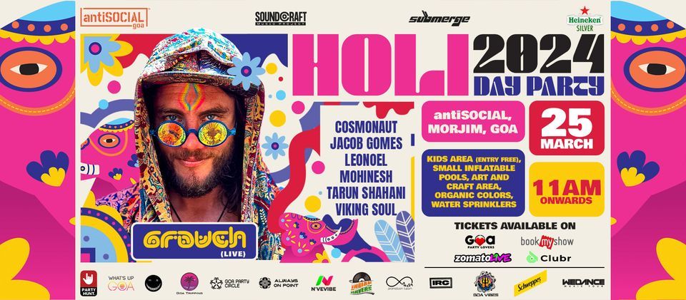 HOLI PARTY 2024, antiSOCIAL Goa, Mapusa, 25 March 2024