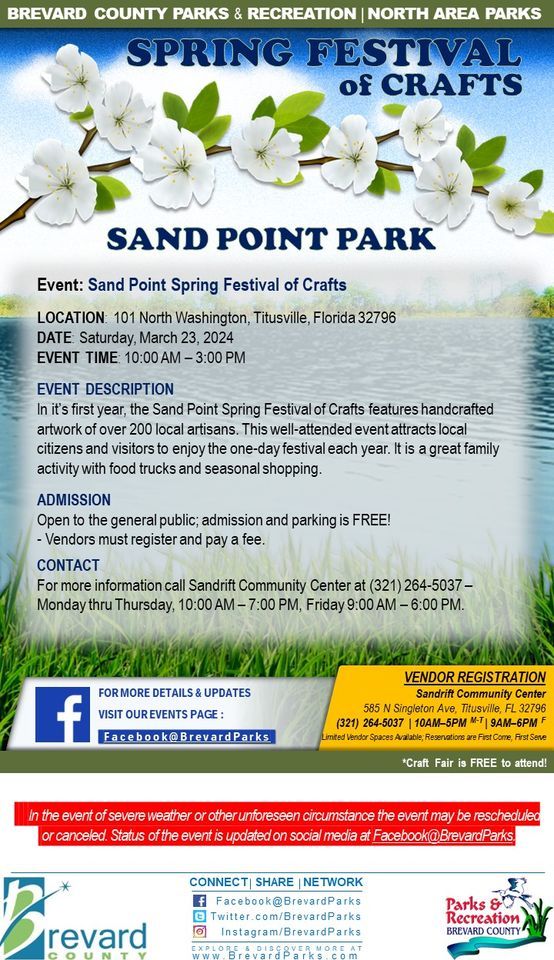 Sand Point Park Festival of Crafts 2024 CANCELED, 101 N Washington Ave ...