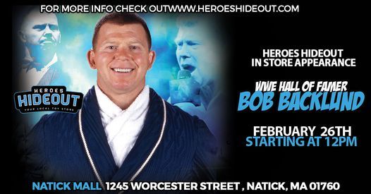 Bob Backlund Meet & Greet, Heroes Hideout (Natick Mall), 26 February 2022