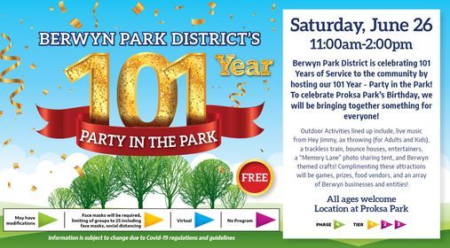 101 Year Party in the Park, Proksa Park, Cicero, 26 June 2021